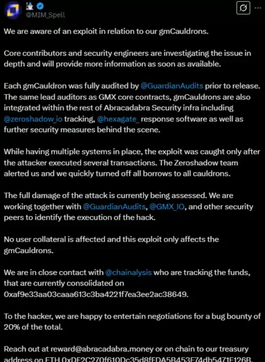 $13M Exploit Targets GMX Cauldrons - Cybernoz - Cybersecurity News